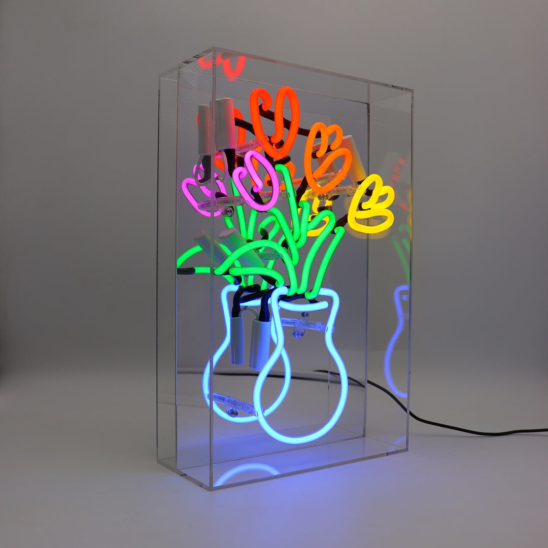Vase Of Tulips Glass Neon Sign Locomocean Ltd