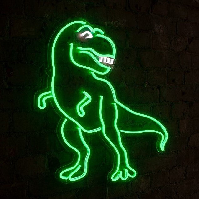 Green neon lights store