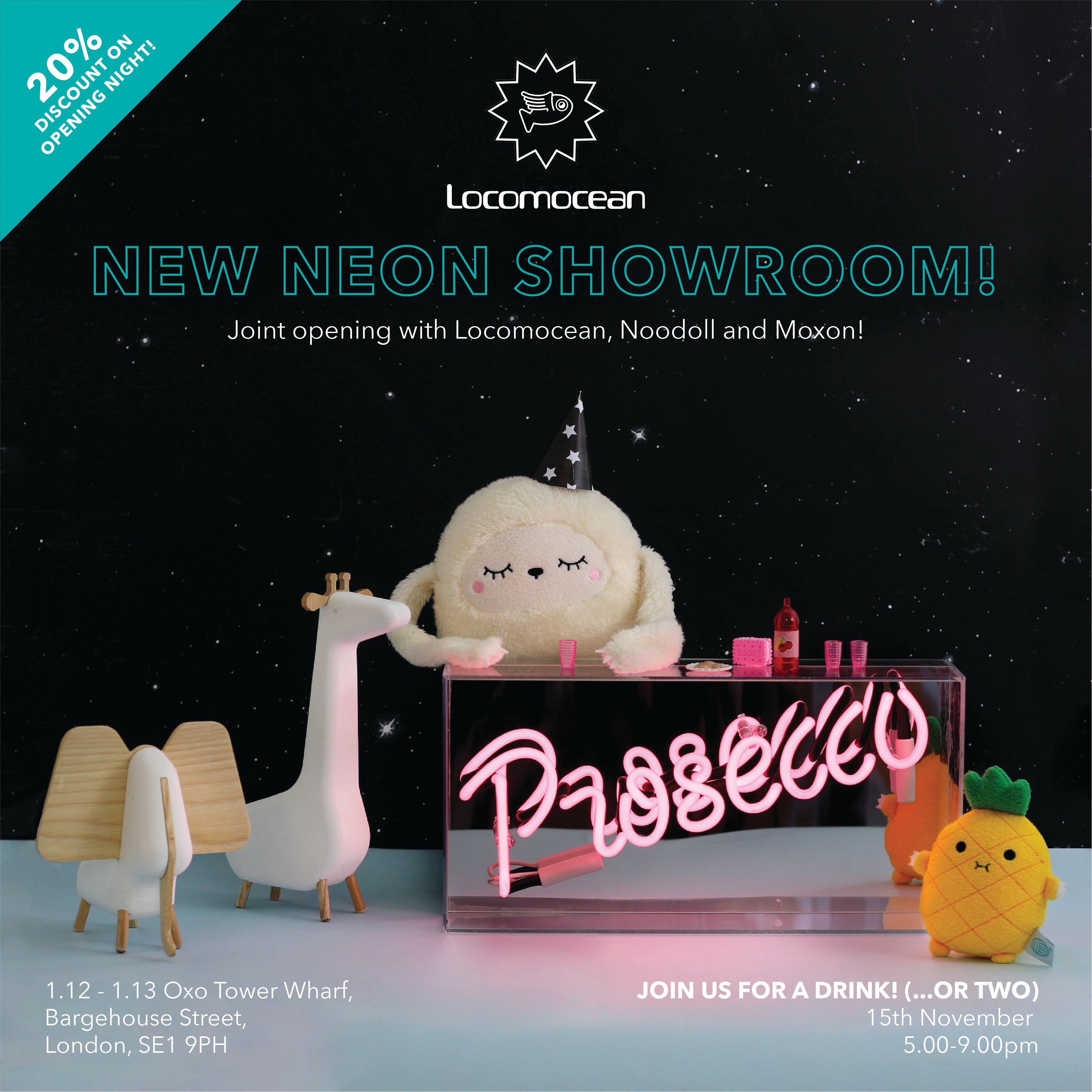 Locomocean's new Neon Showroom is opening 15th November! | Locomocean Ltd