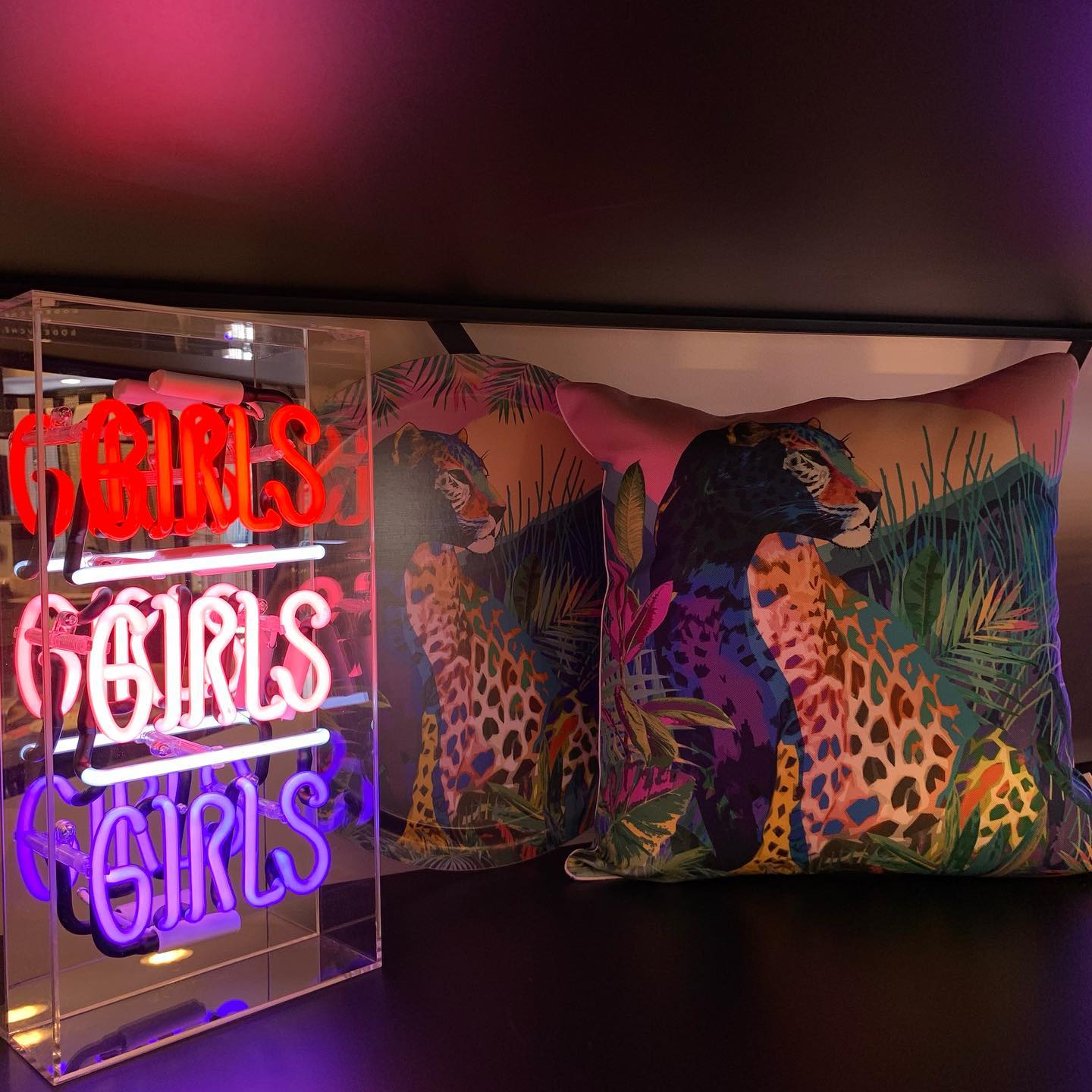 'Girls Girls Girls' Glass Neon Sign | Locomocean Ltd