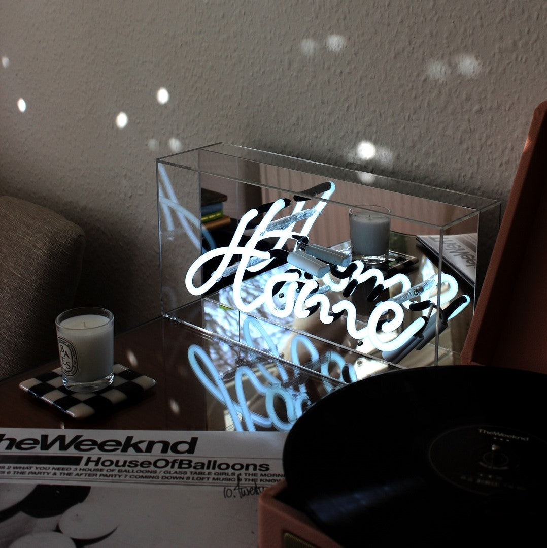 'Home' Glass Neon Sign | Locomocean Ltd