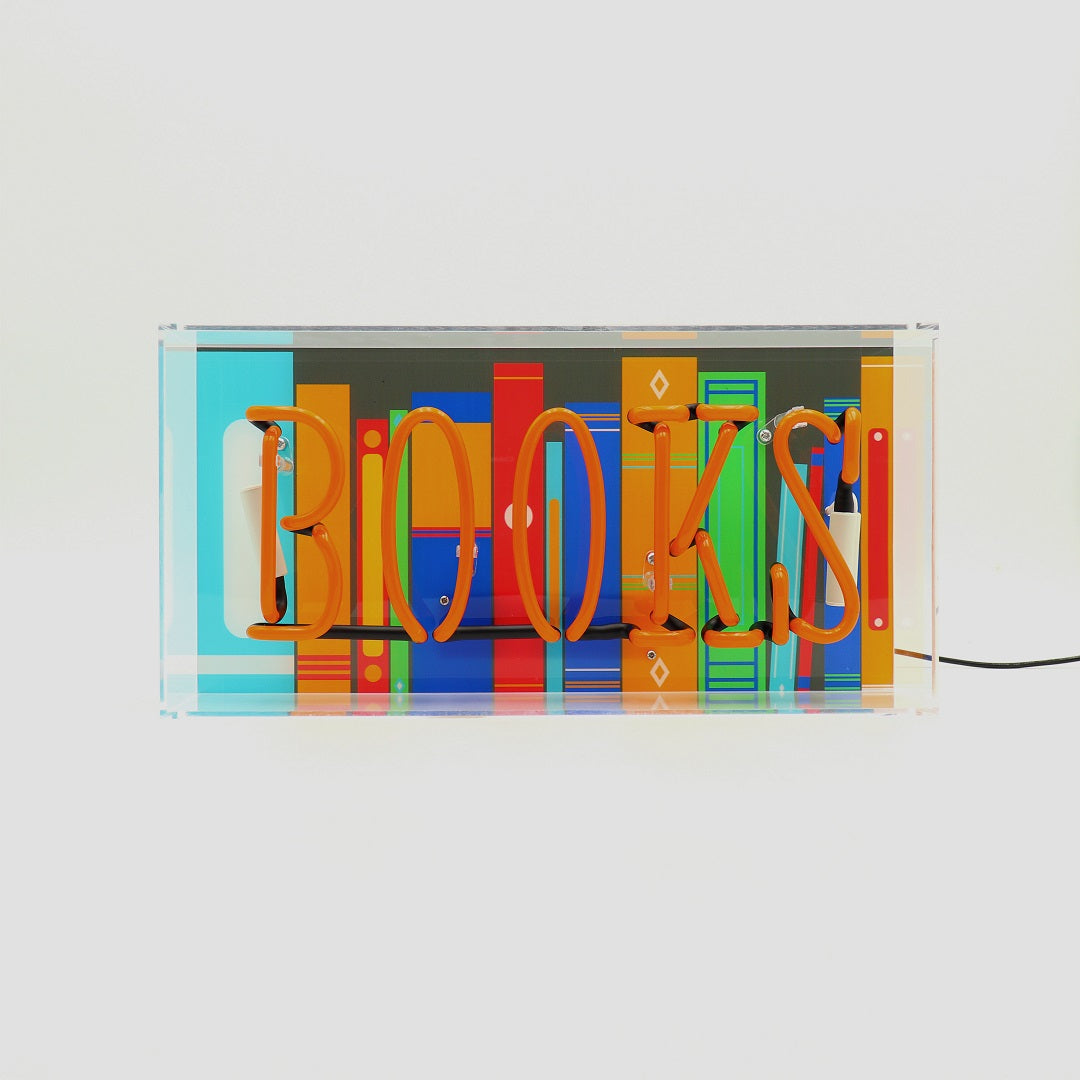 'Books' Glass Neon Sign | Locomocean Ltd
