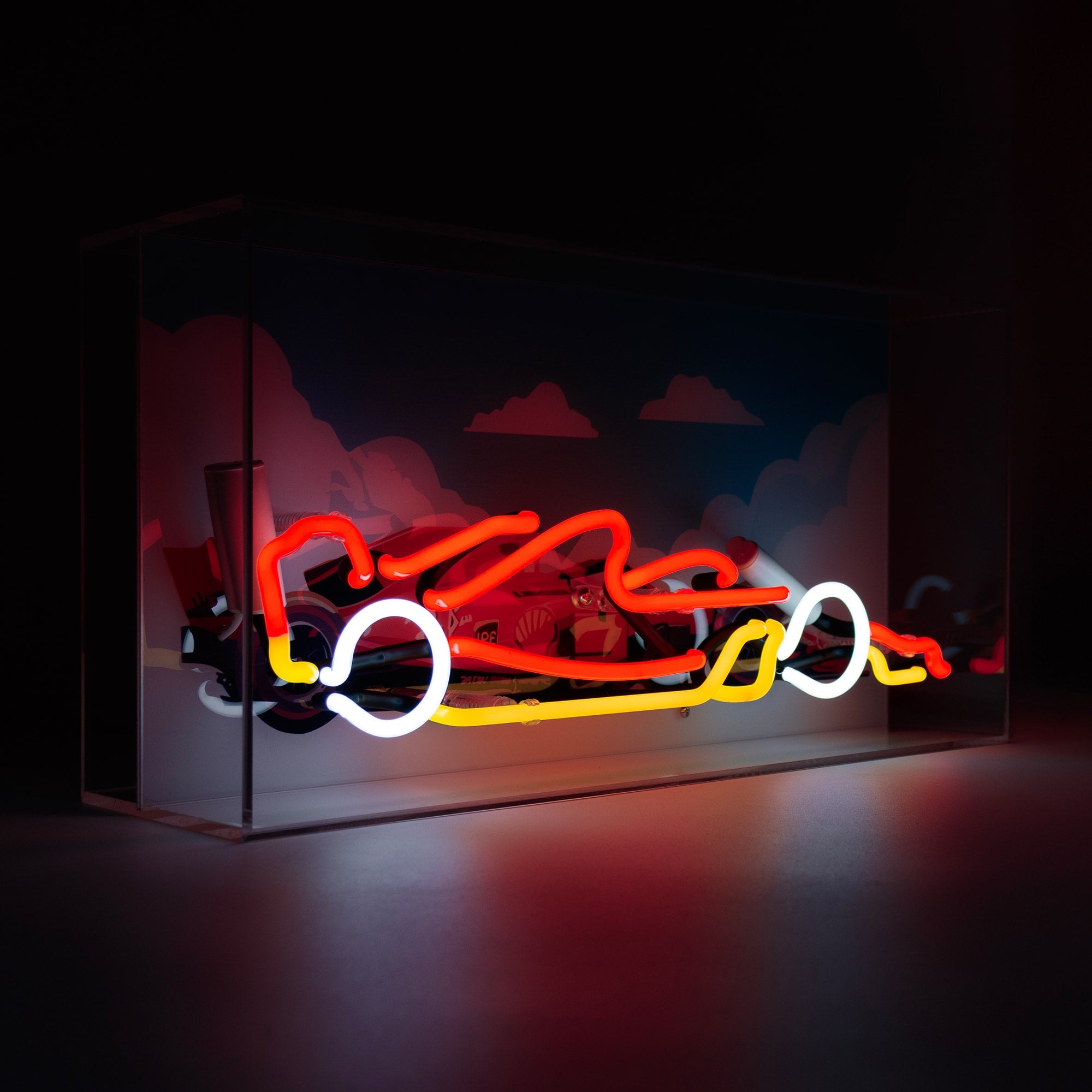 'Formula Racing Car' Glass neon Sign | Locomocean Ltd