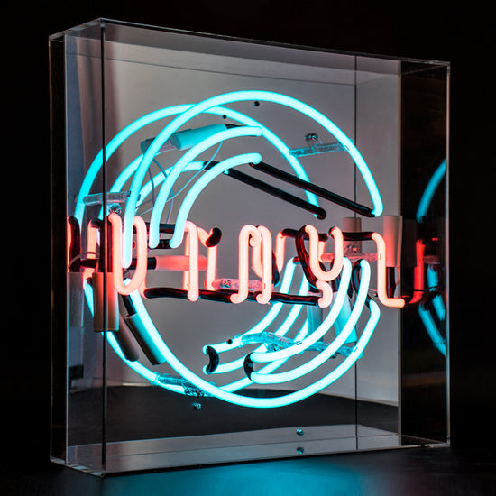 'Vinyl' Large Glass Neon Sign | Locomocean Ltd
