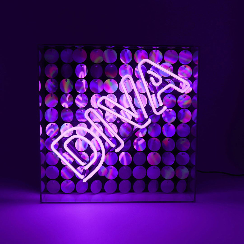 'Diva' Glass Neon Sign with Sequins | Locomocean Ltd