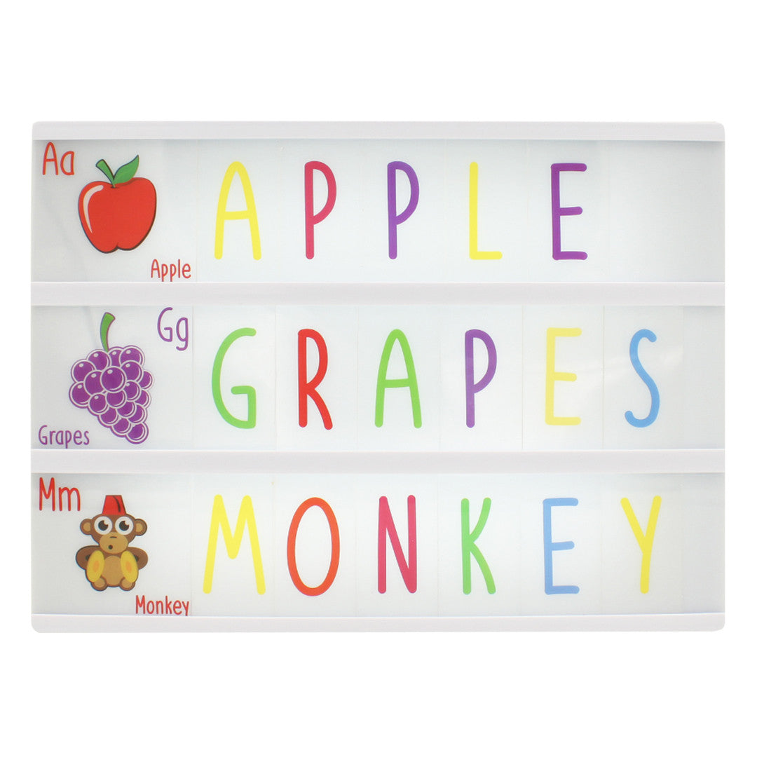 Alphabet letter pack for A4 lightbox | Locomocean Ltd